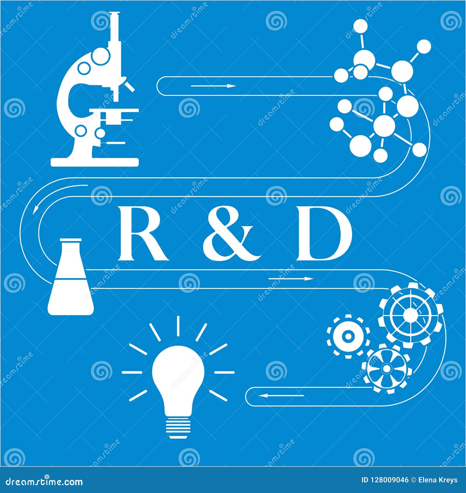 Research and Development Concept. Stock Vector - Illustration of ...