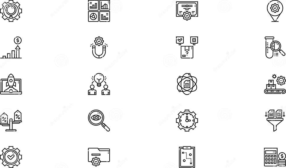 Research and Development Icons Collection is a Vector Illustration with ...