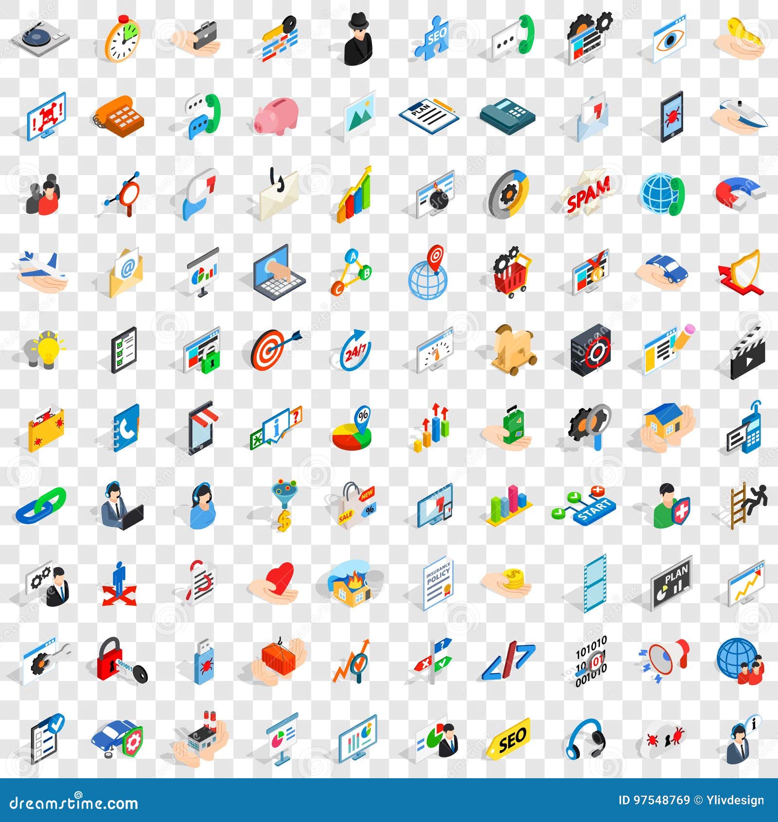 100 Research Development Icons Set Stock Vector - Illustration of media ...