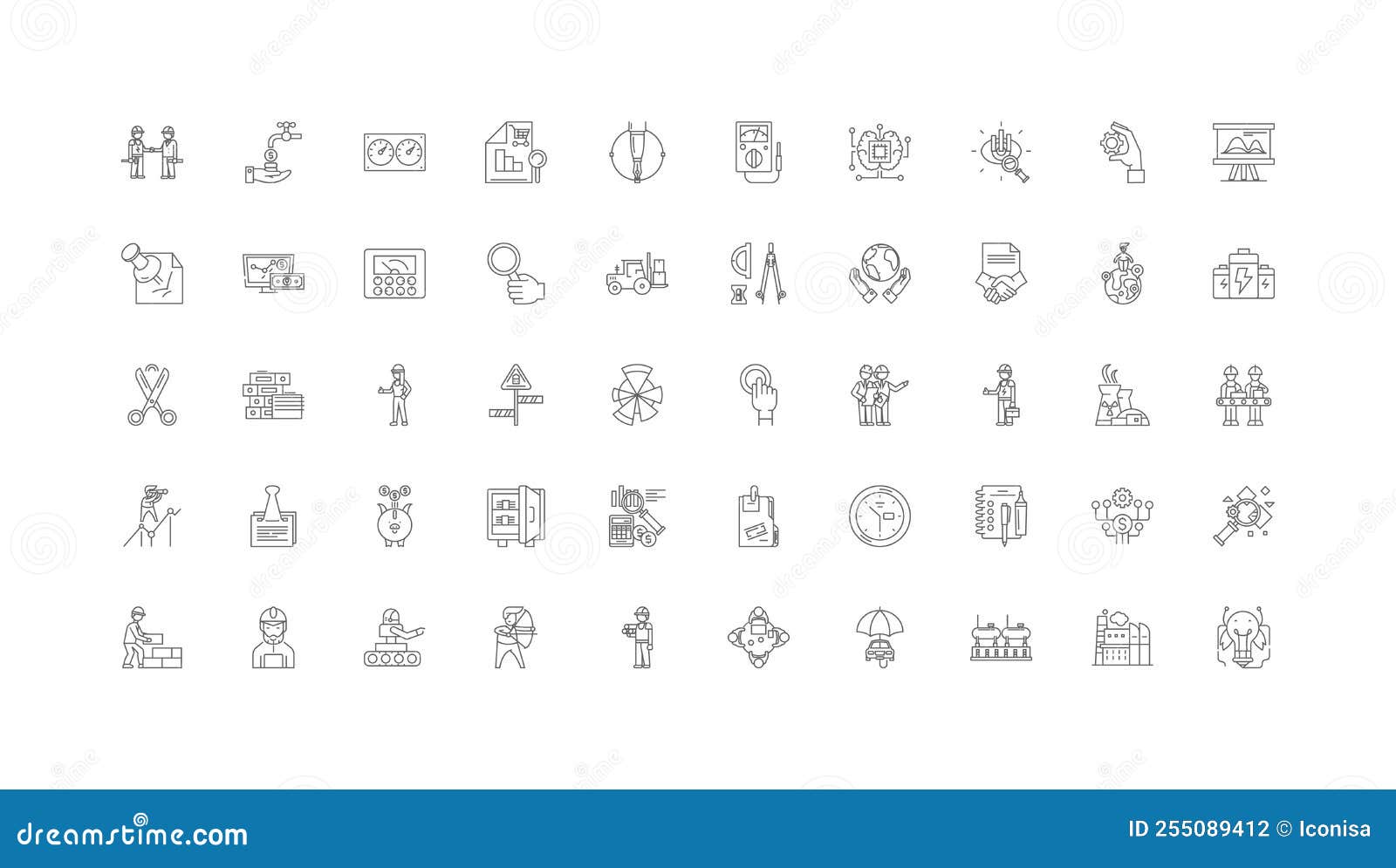 Research and Development Ideas, Linear Icons, Line Signs Set, Vector ...