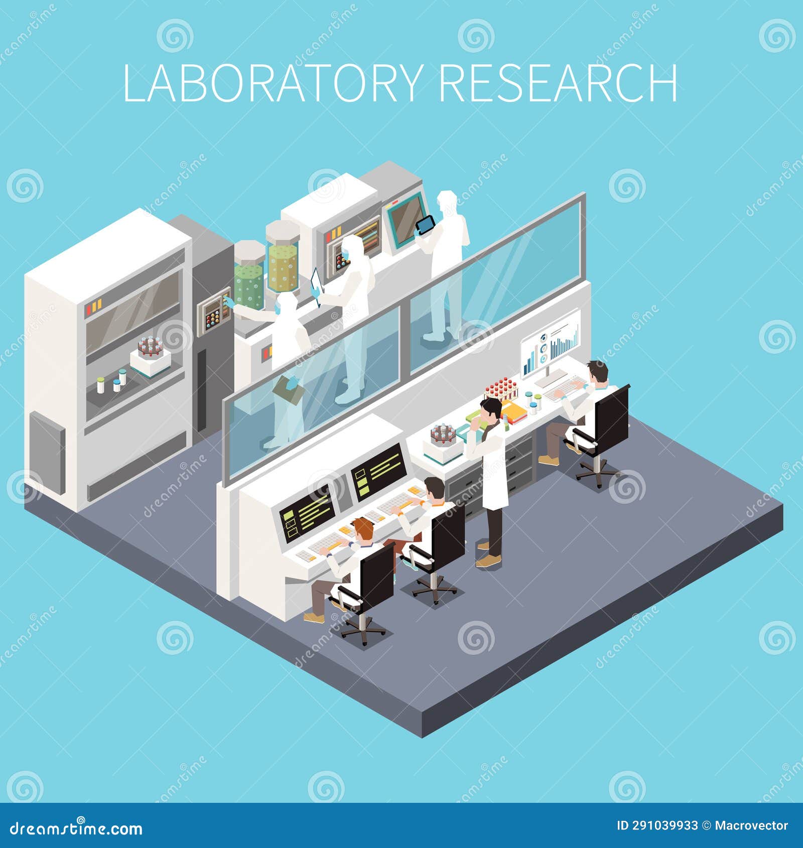 Research And Development Vector Flat Digital Illustration. Scientist ...
