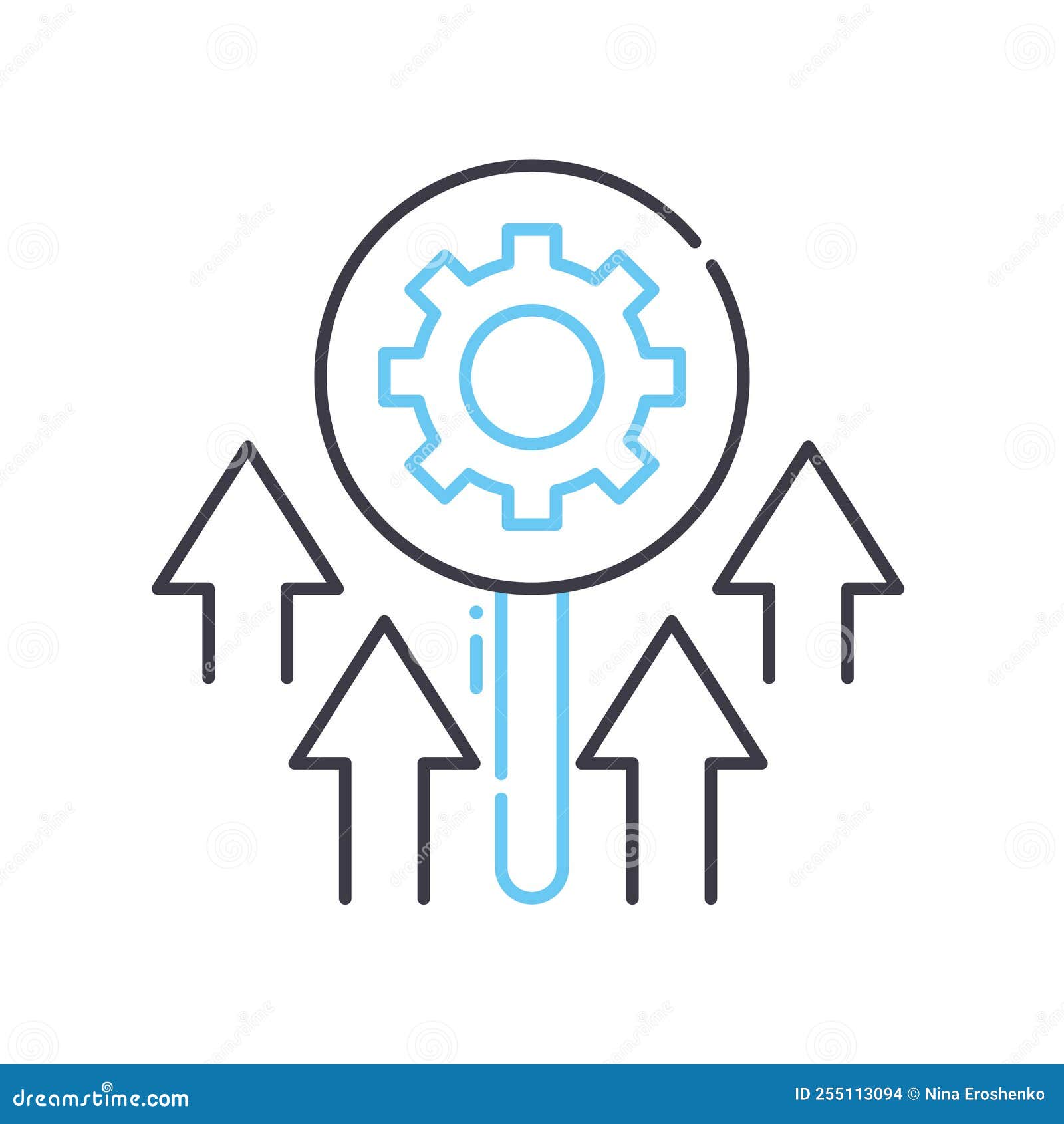 Research and Development Line Icon, Outline Symbol, Vector Illustration ...