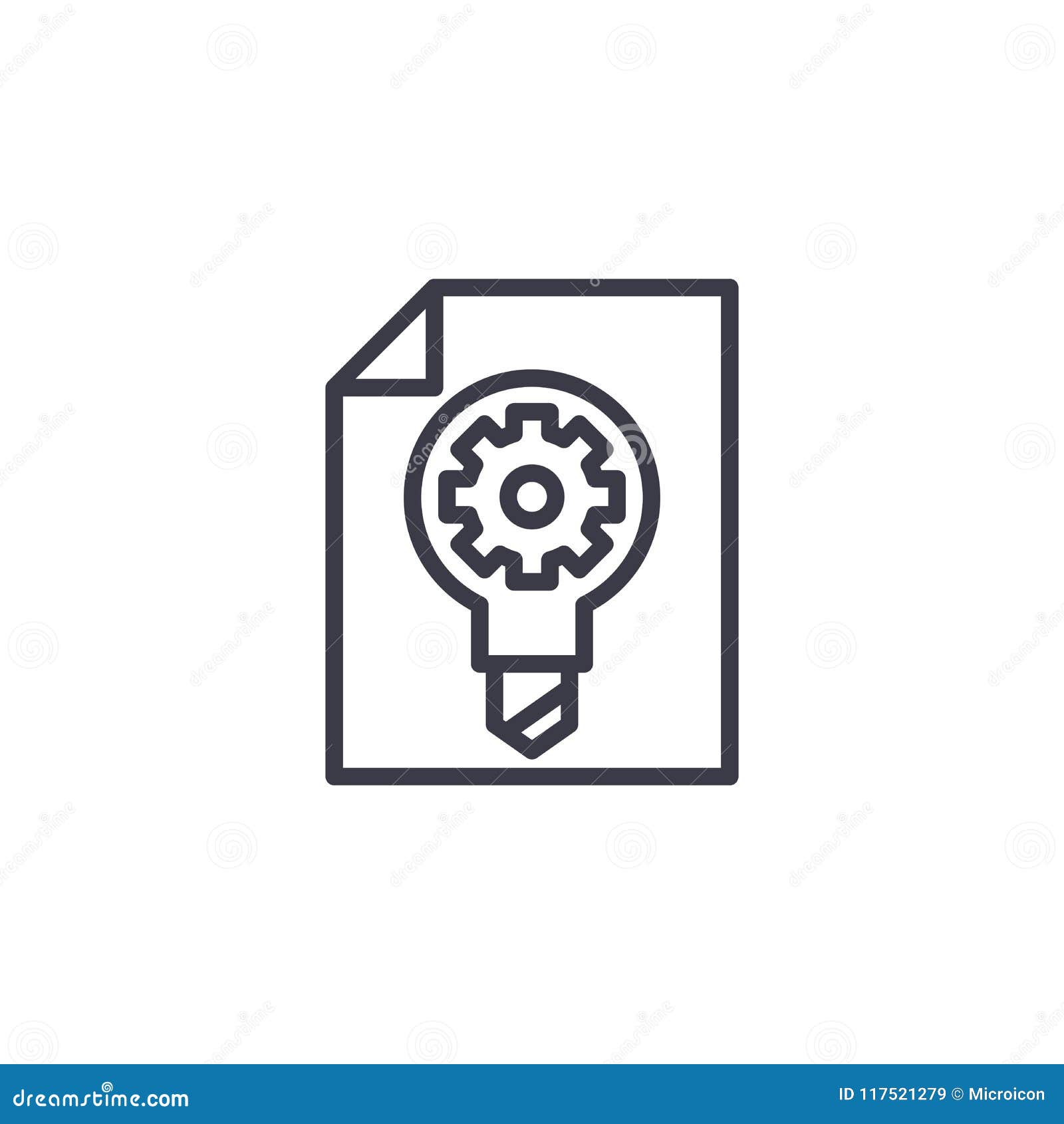 Research Development Plan Linear Icon Concept Research Development