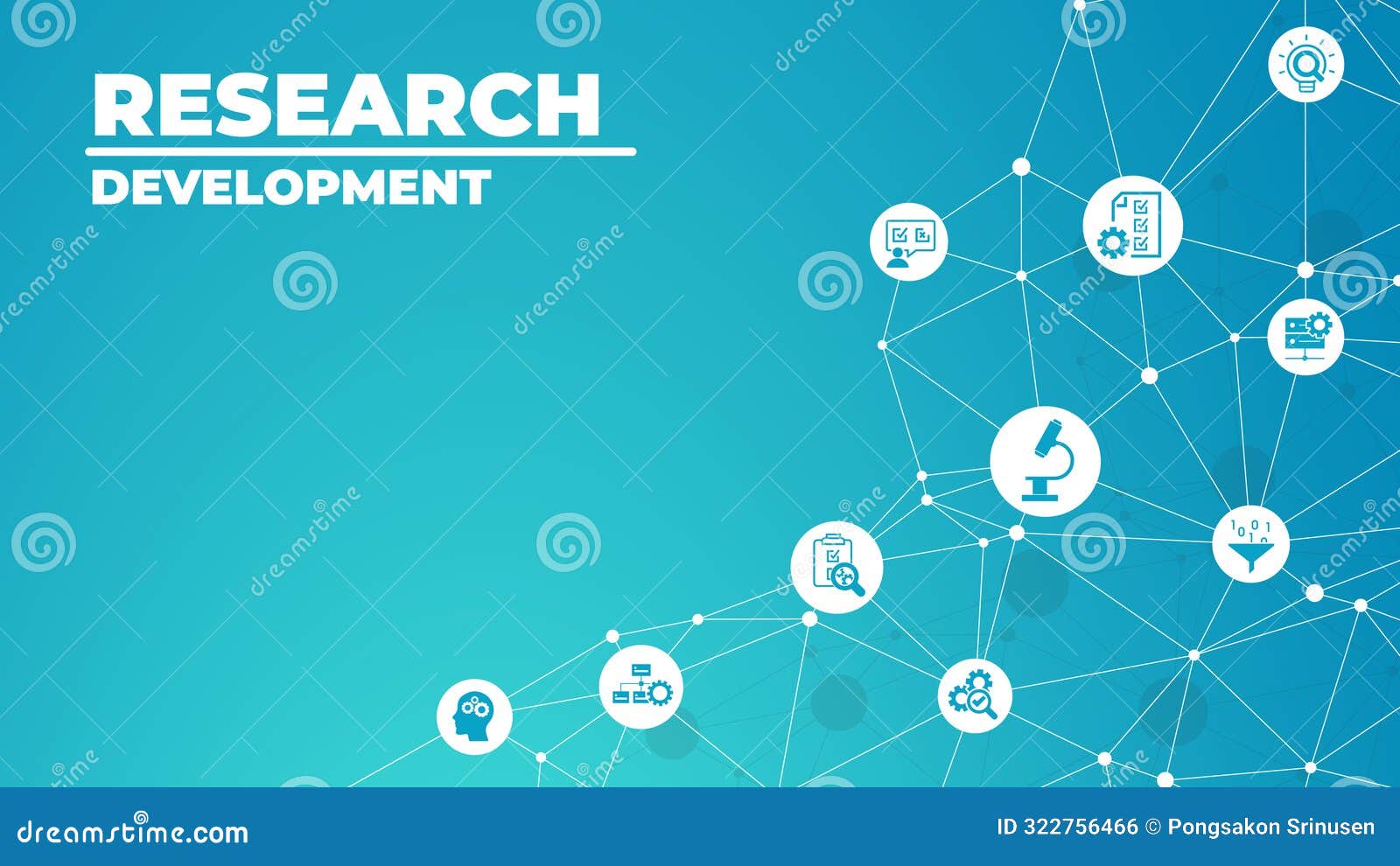 Research Development Plan Cover Page Design. Cartoon Vector ...