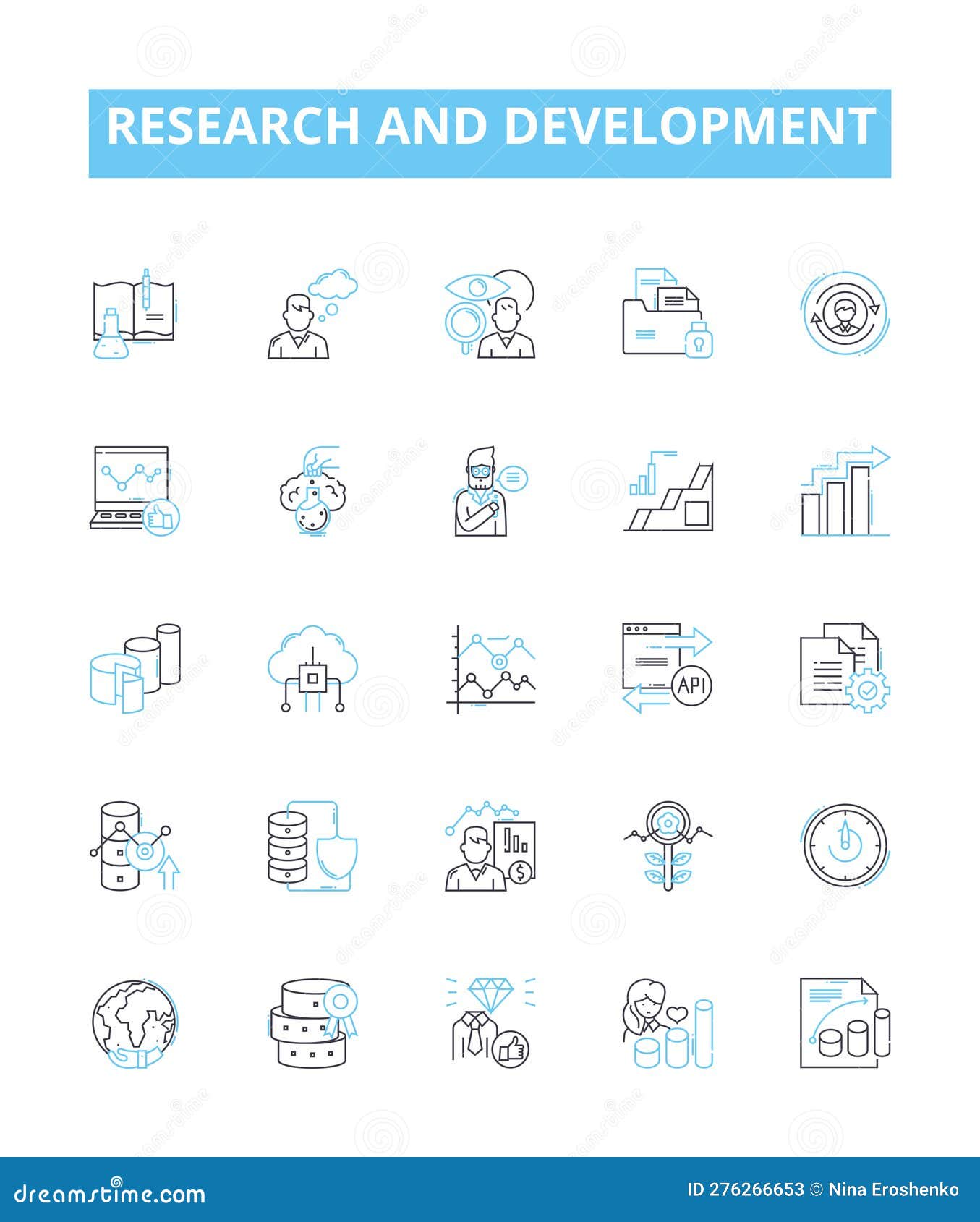 Research and Development Vector Line Icons Set. Research, Development ...