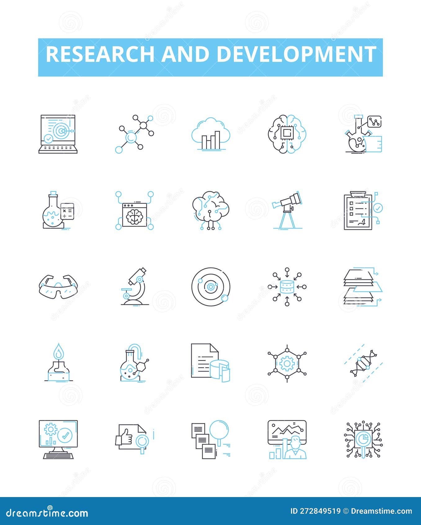 Research and Development Vector Line Icons Set. Research, Development ...