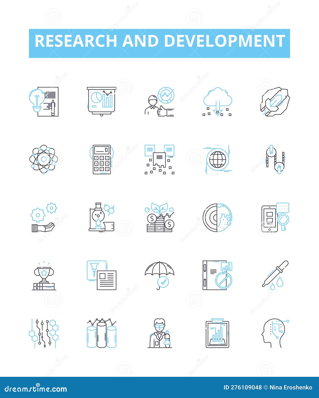 Research and Development Vector Line Icons Set. Research, Development ...