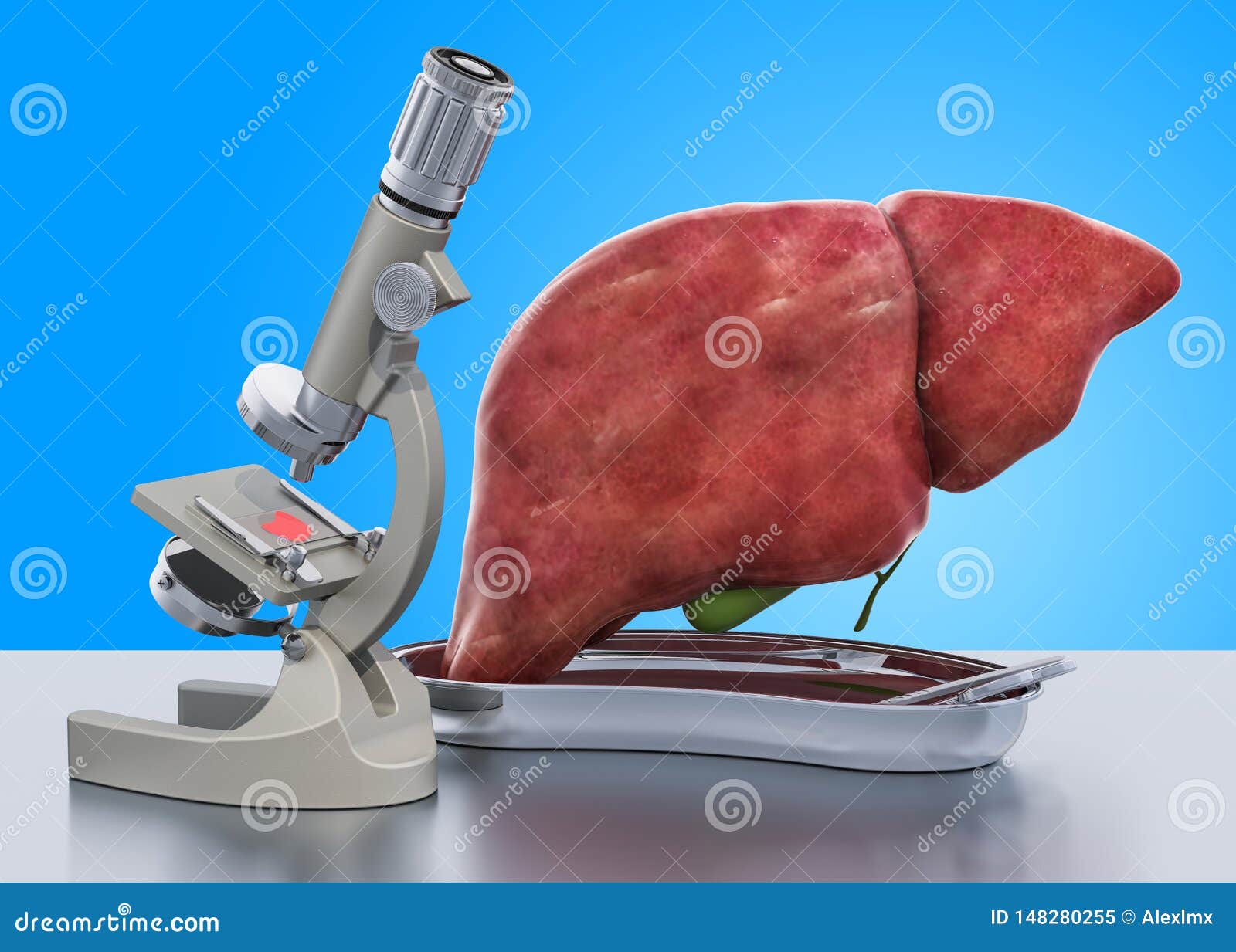 Research and Diagnostics of Liver Disease Concept. Laboratory ...