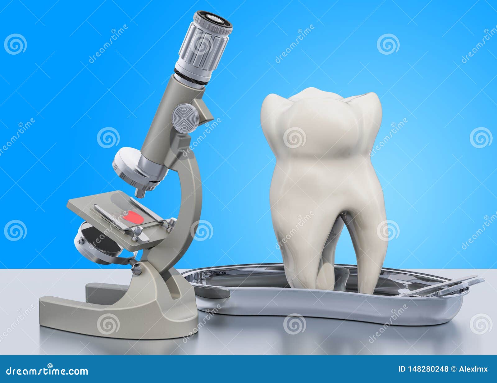 Research and Diagnostics of Teeth Disease Concept. Laboratory ...