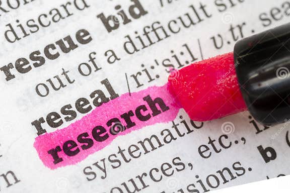 Research Dictionary Definition Stock Image - Image of text, page: 26222567
