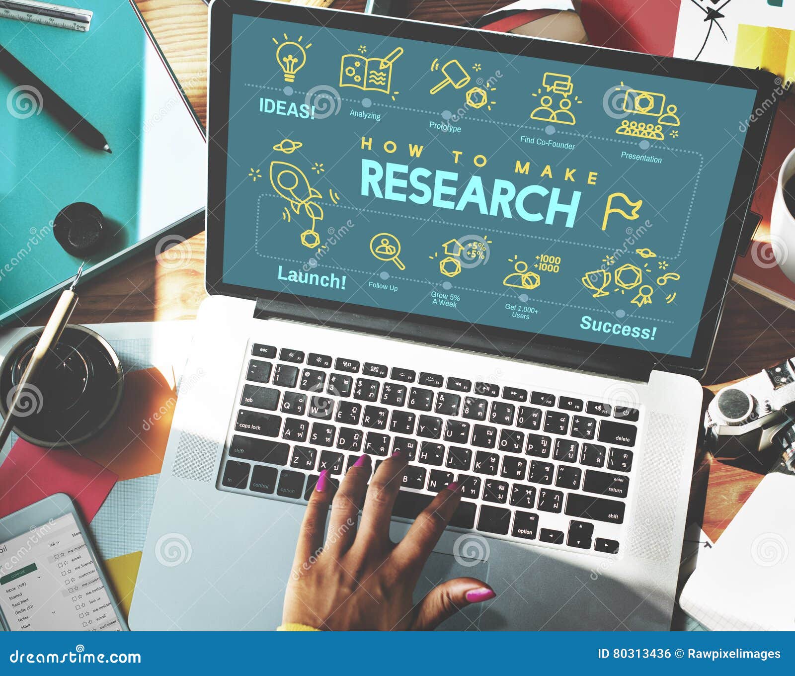 Research Discovery Exploration Feedback Report Concept Stock Photo ...