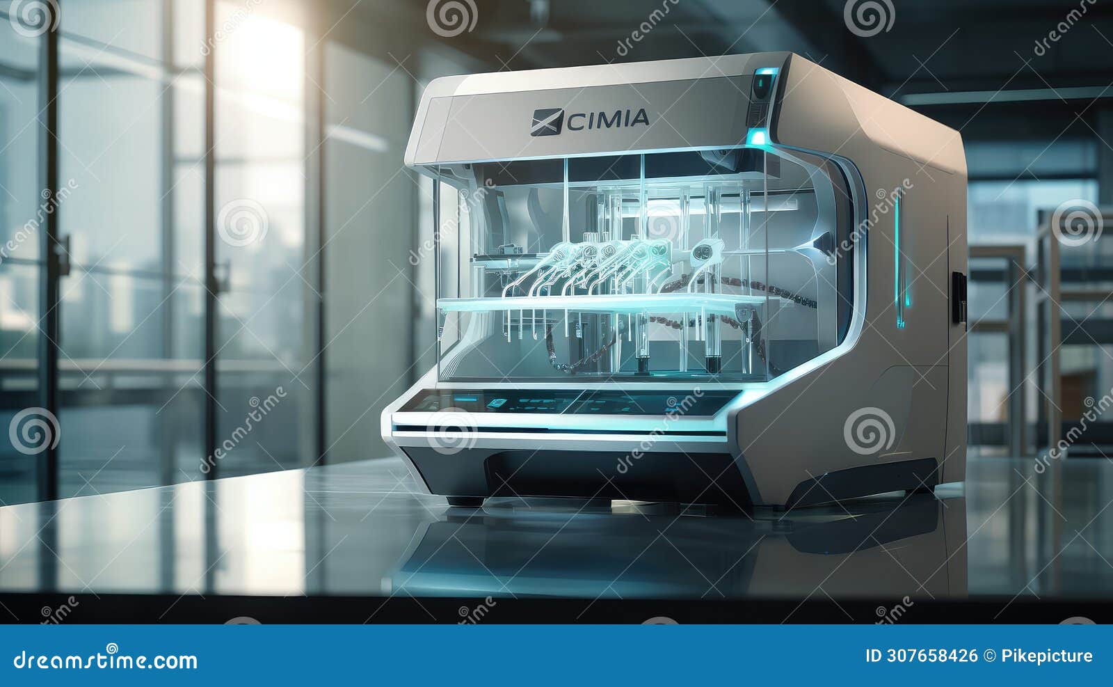 Research dna machine stock illustration. Illustration of evolution ...