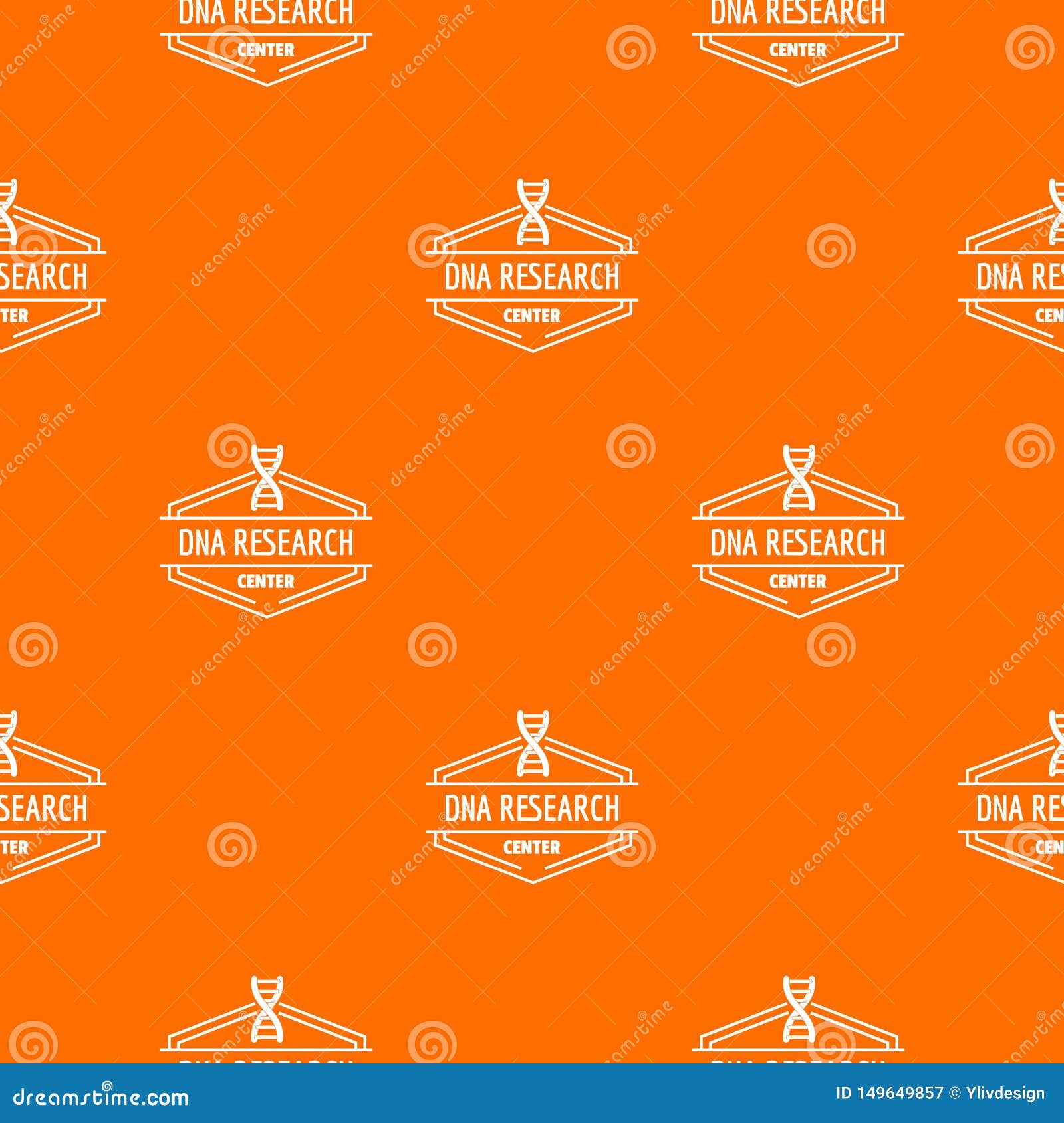 Research Dna Pattern Vector Orange Stock Vector - Illustration of ...