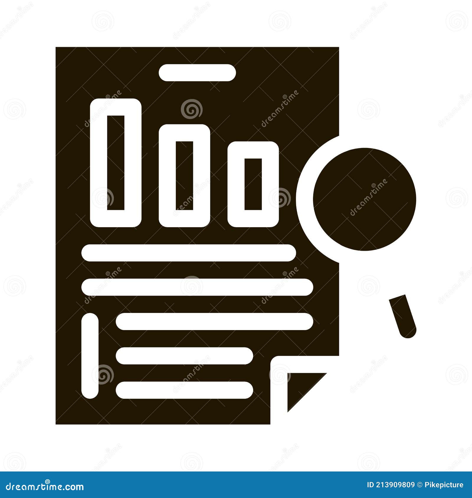 Research Document Icon Vector Glyph Illustration Stock Vector ...