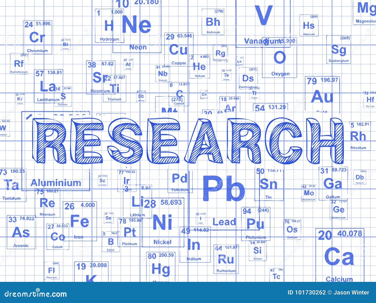 Research Element Graph Paper Background Stock Vector - Illustration of ...