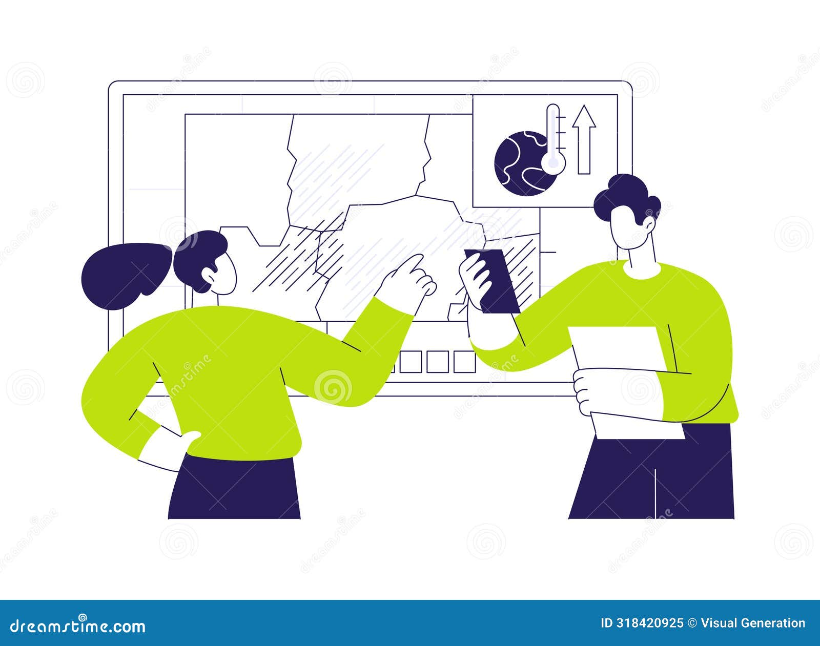 Research Global Temperature Change Abstract Concept Vector Illustration ...