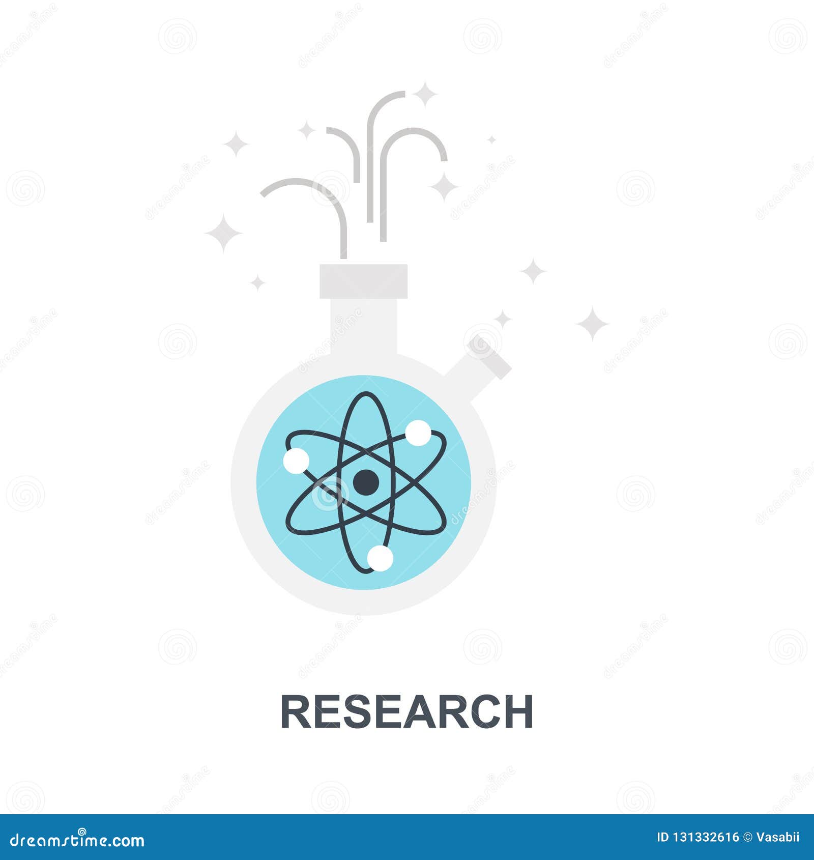 Research icon concept stock vector. Illustration of workflow - 131332616
