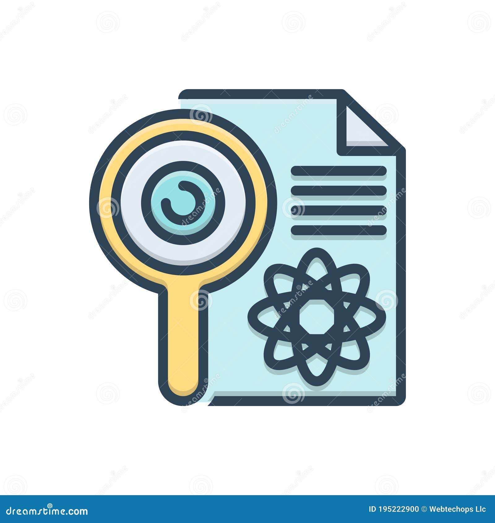 Color Illustration Icon for Research, Investigation and Checkout Stock ...