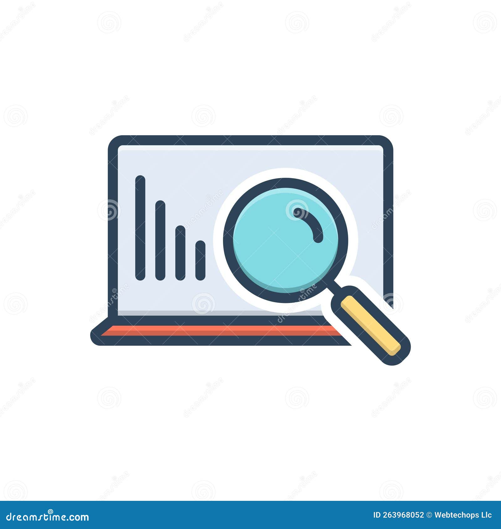 Color Illustration Icon for Research, Scrutiny and Quest Stock ...