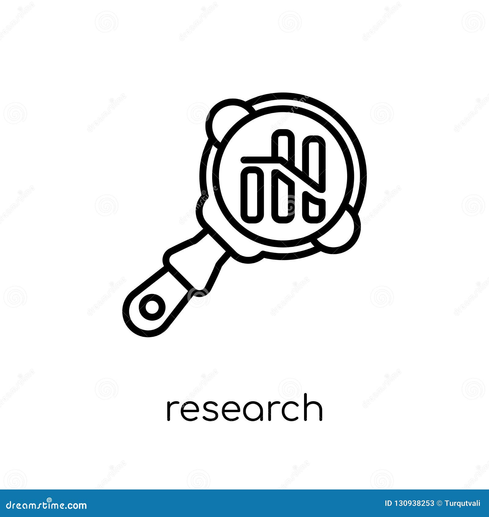 Research Icon. Trendy Modern Flat Linear Vector Research Icon on Stock ...