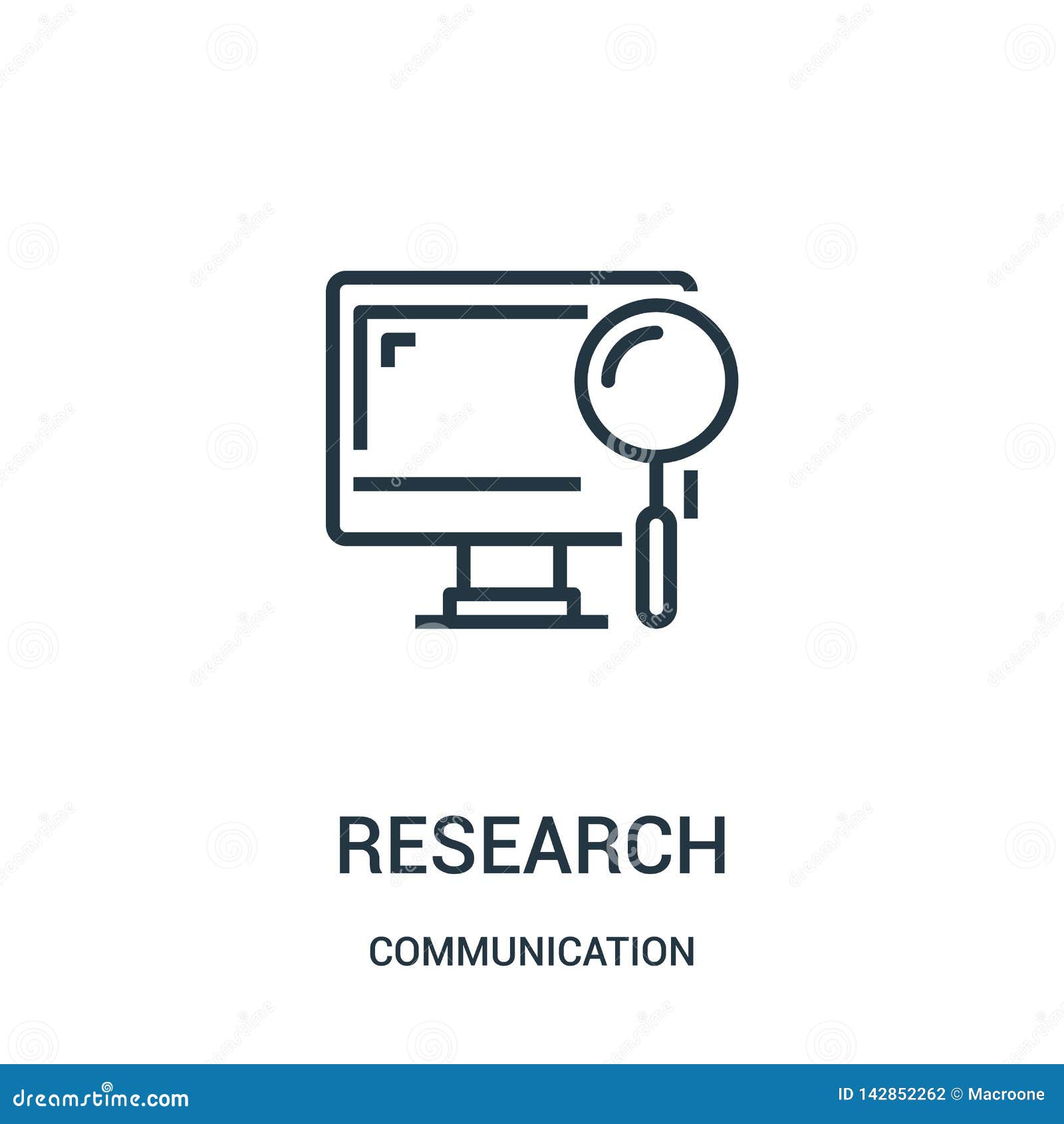 Research Icon Vector from Communication Collection. Thin Line Research ...