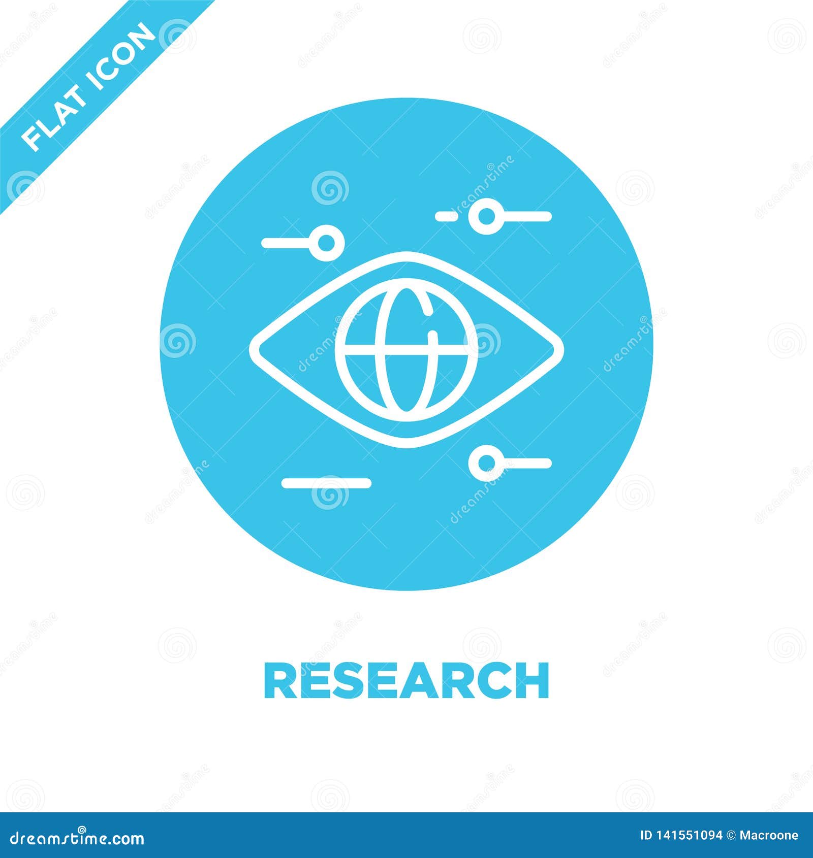 Research Icon Vector. Thin Line Research Outline Icon Vector ...