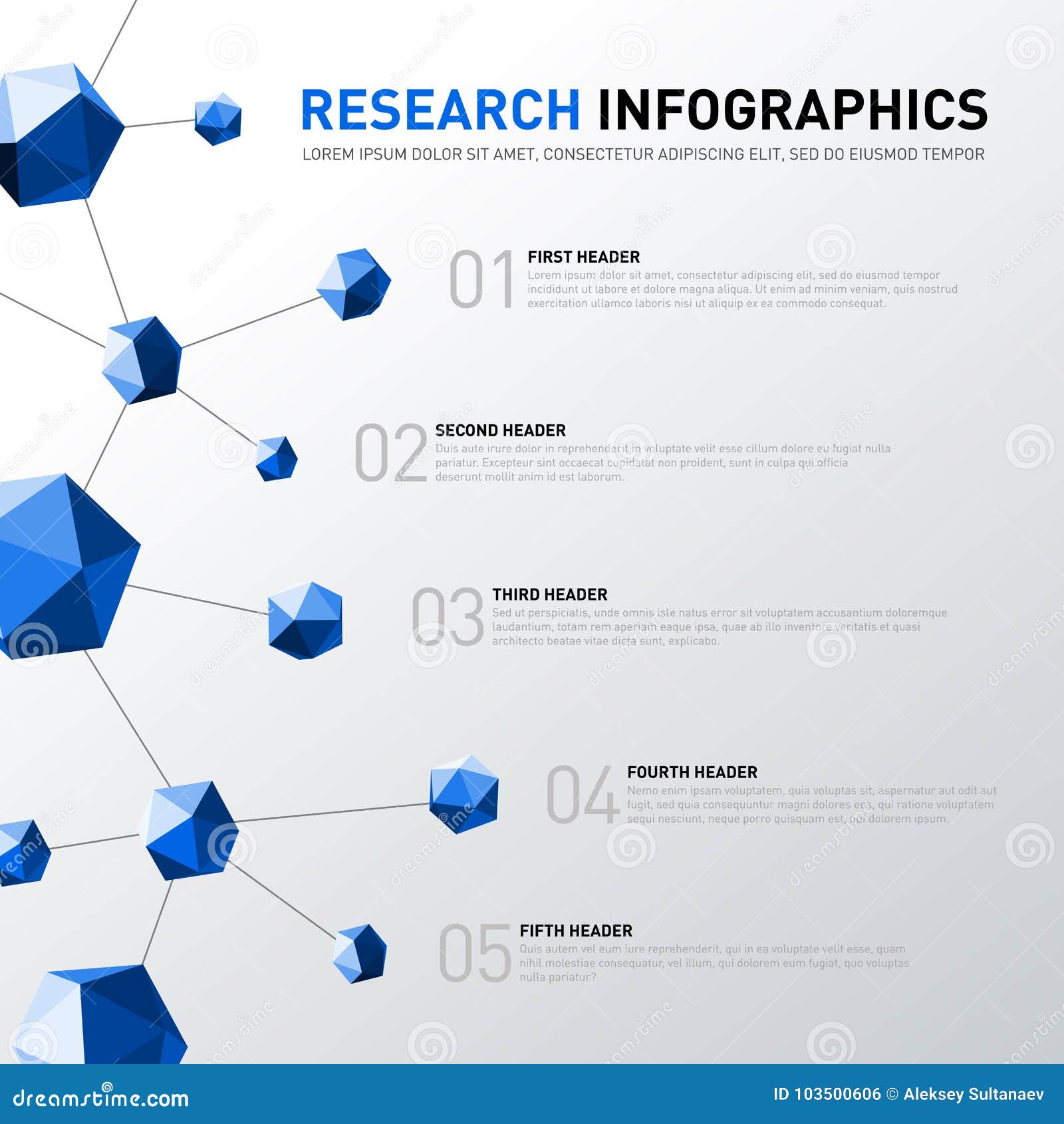 Research Infographics Concept Template Stock Vector - Illustration of ...