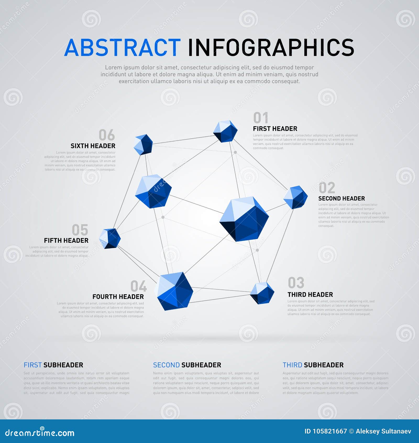 Research Infographics Concept Template. Stock Vector - Illustration of ...