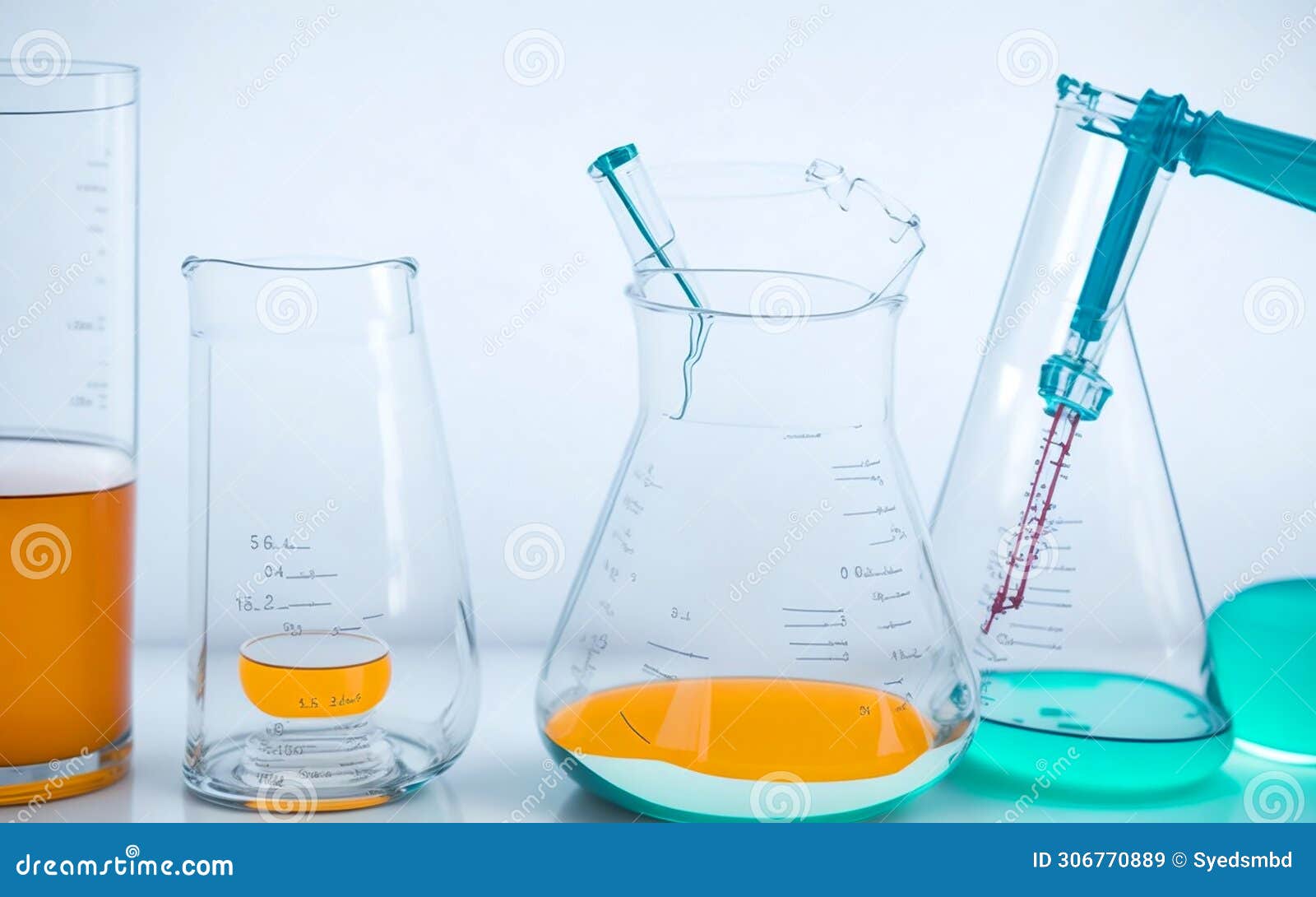 Research and Innovation - Beaker with Formula in Laboratory Stock ...