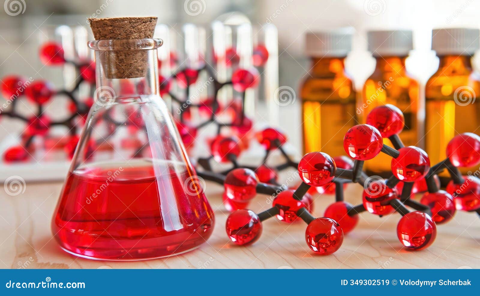 Research and Innovation - Beaker with Formula in Laboratory Stock Image ...