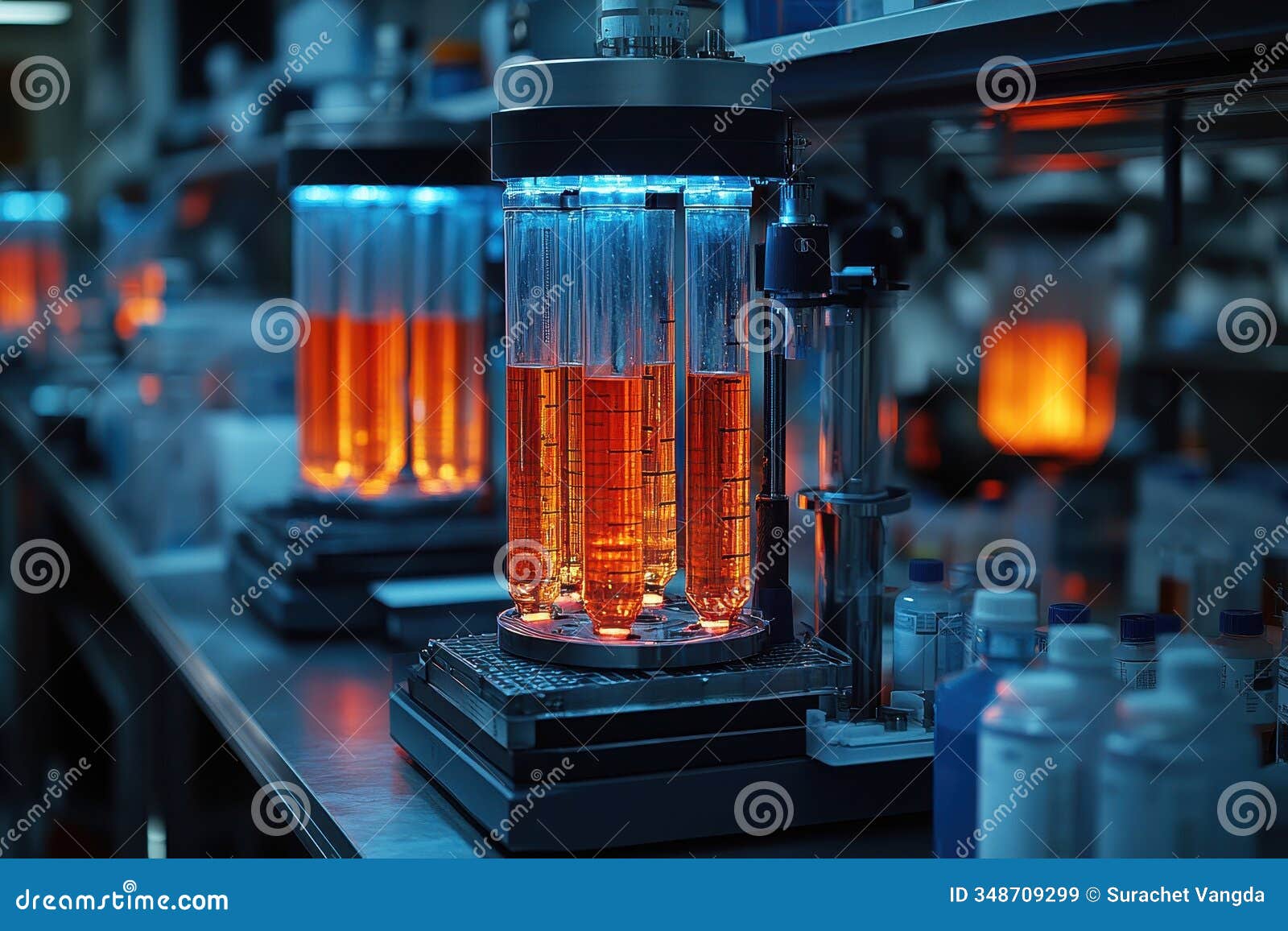 Research Lab with Radioactive Isotopes in Dynamic Setup Stock Image ...