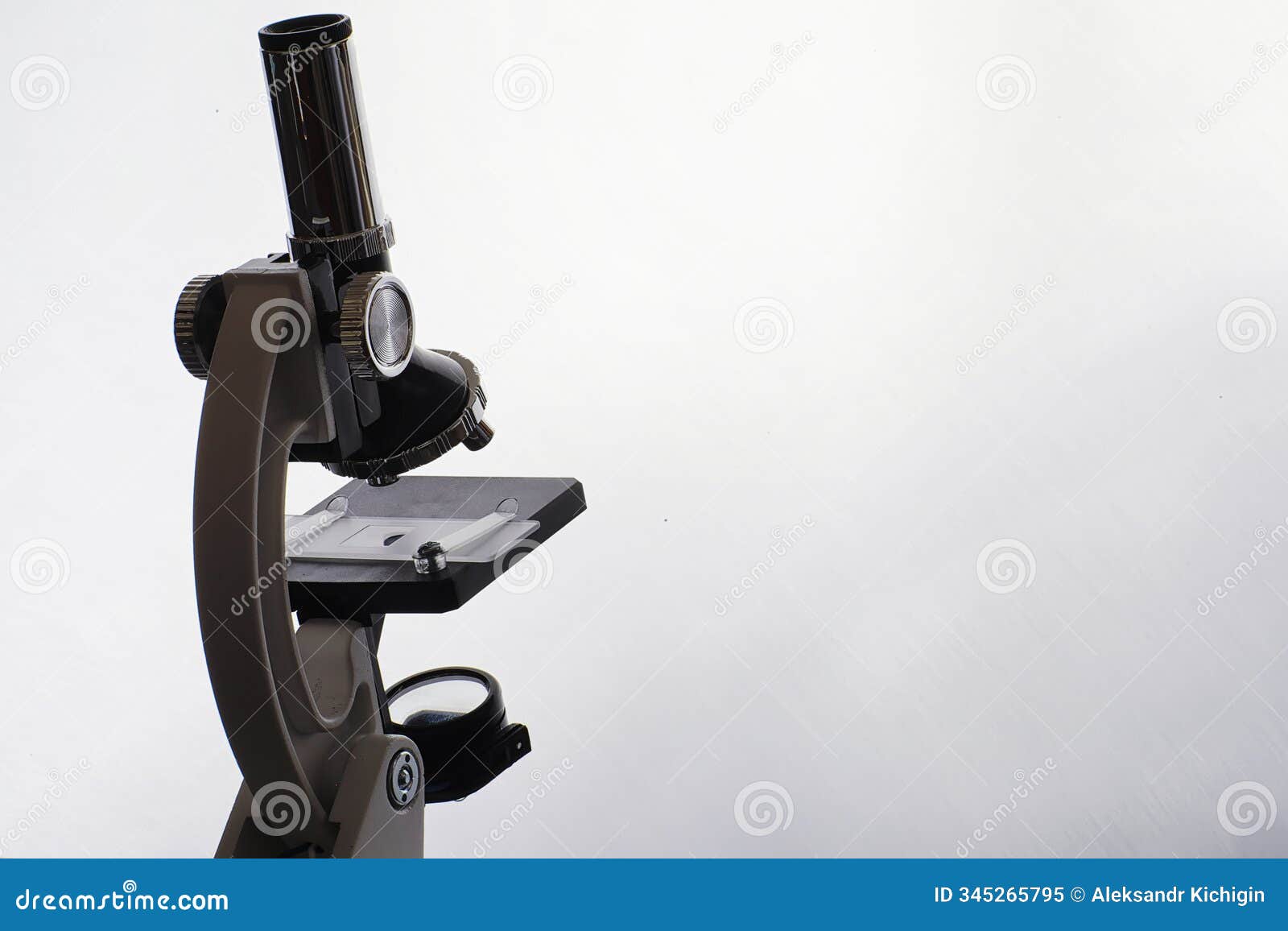 Research Laboratory. Test Tubes and Microscope on the Table on a White ...