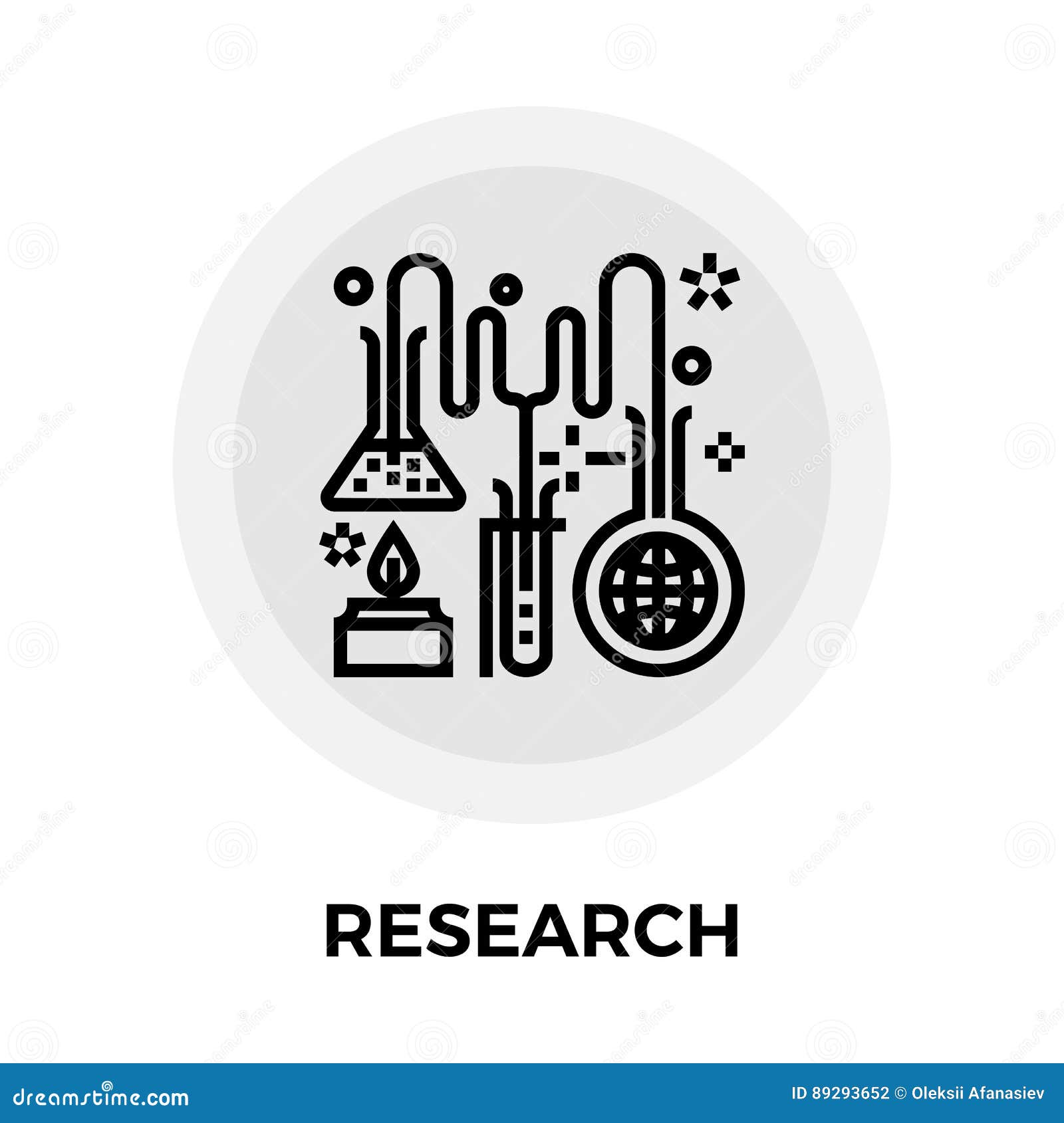 Research Line Icon stock vector. Illustration of laboratory - 89293652