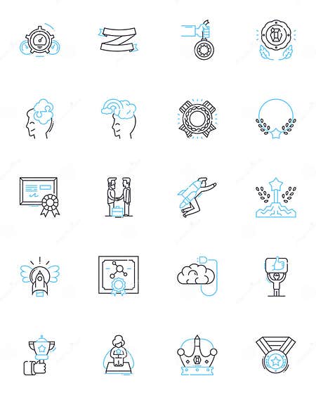Research Methodology Linear Icons Set. Sampling, Survey, Quantitative ...