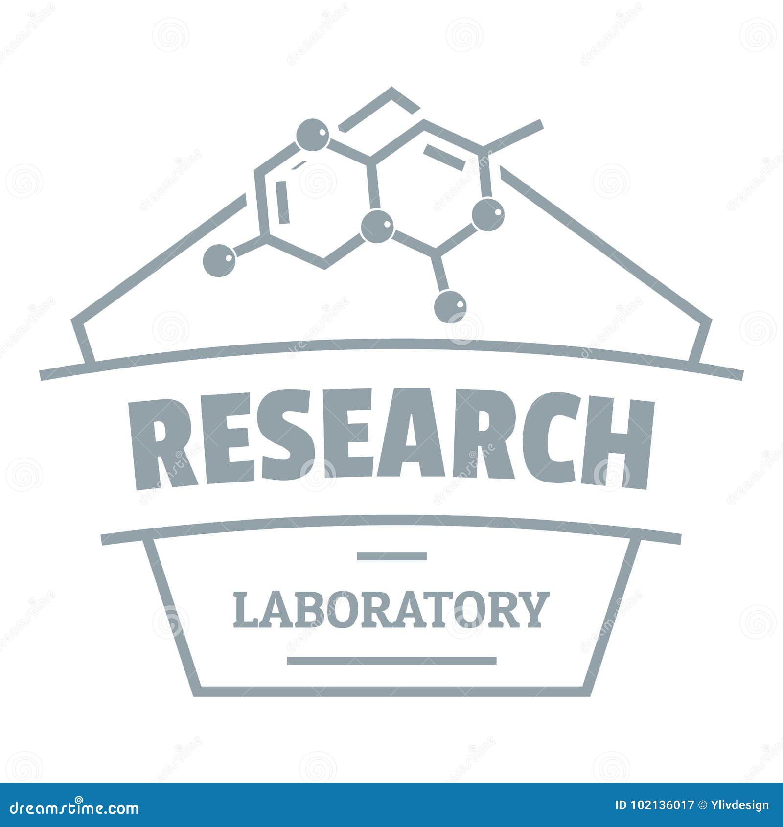 Research Molecular Logo, Simple Gray Style Stock Vector - Illustration ...