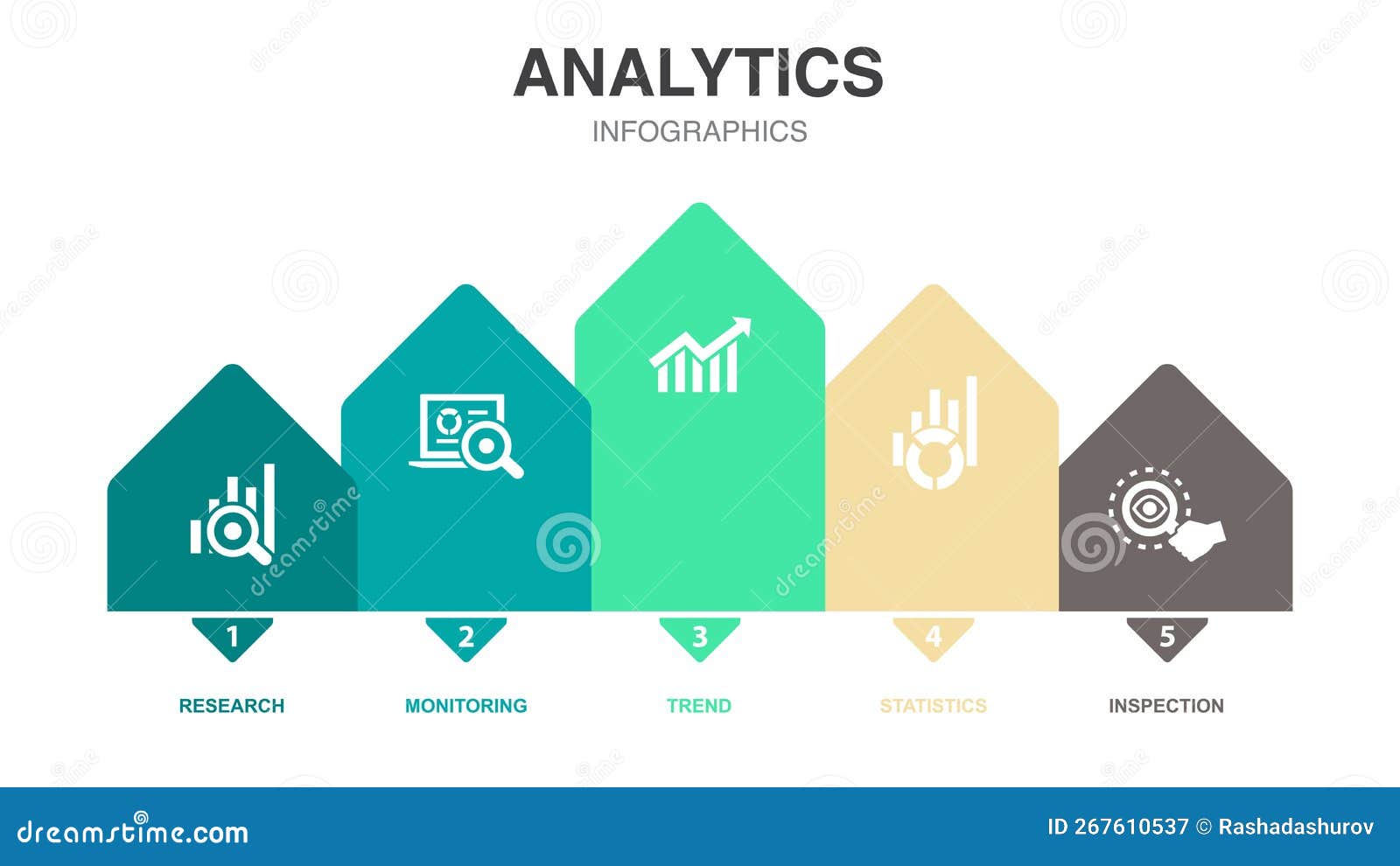 Research, Monitoring, Trend, Statistics Stock Illustration ...