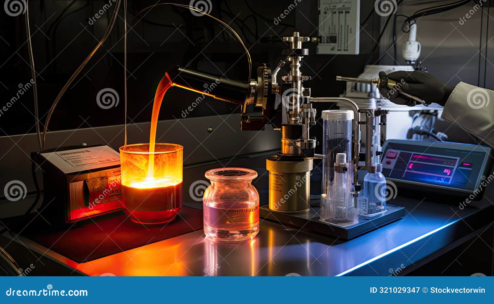 Research oil lab stock illustration. Illustration of tech - 321029347