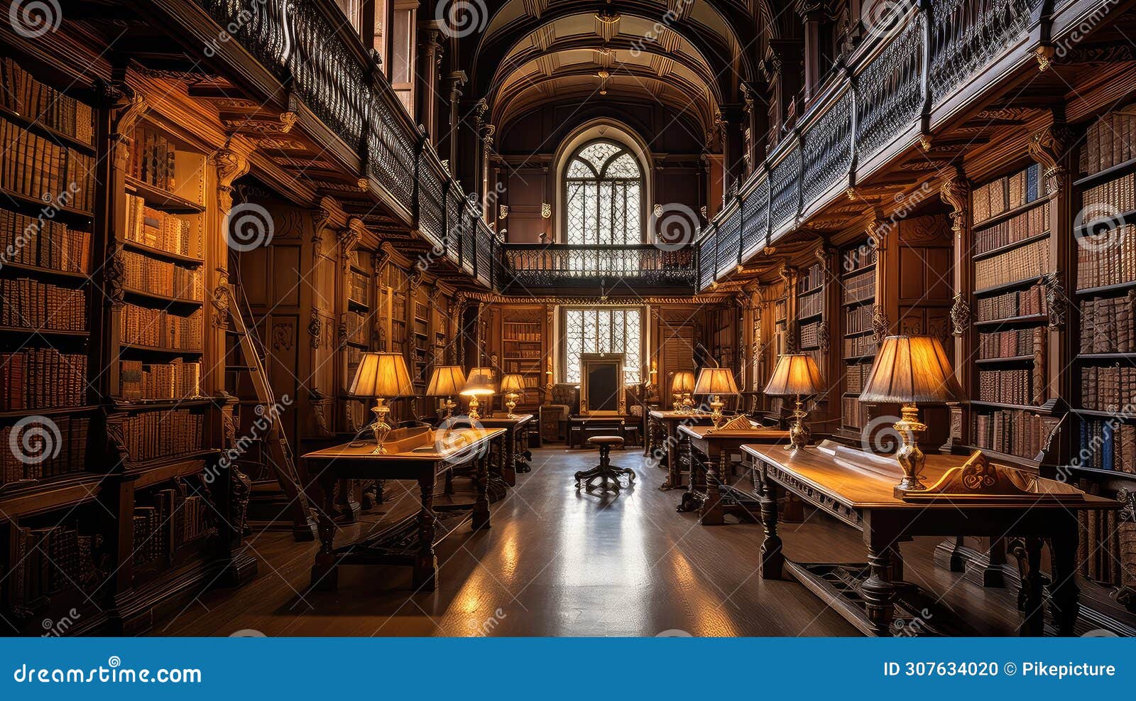 Research oxford library stock illustration. Illustration of studying ...