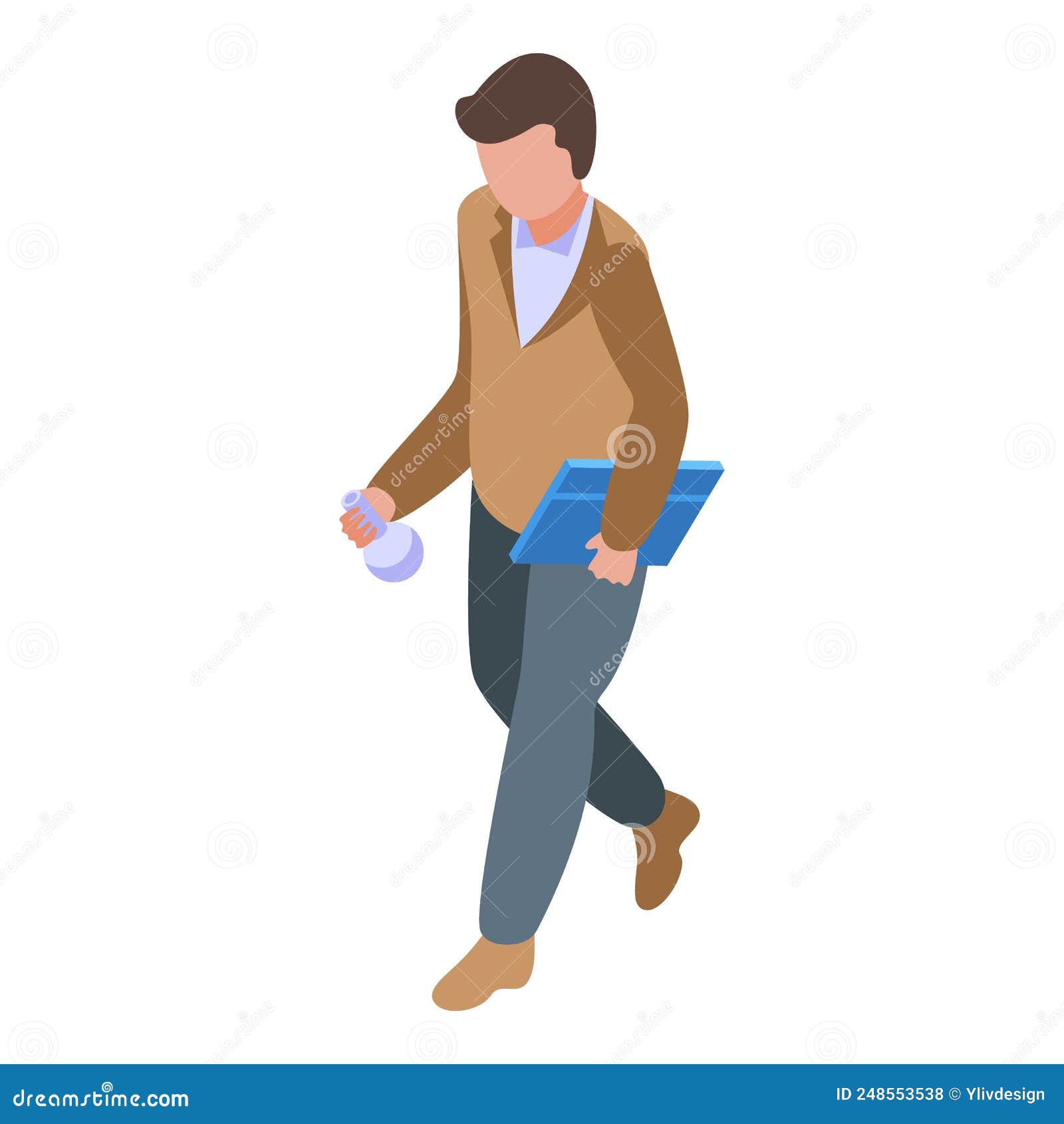 Research Person Icon Isometric Vector. Test Experiment Stock ...