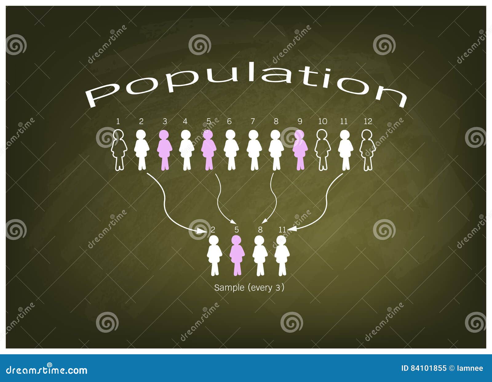 Research Process Sampling from a Target Population Stock Vector ...