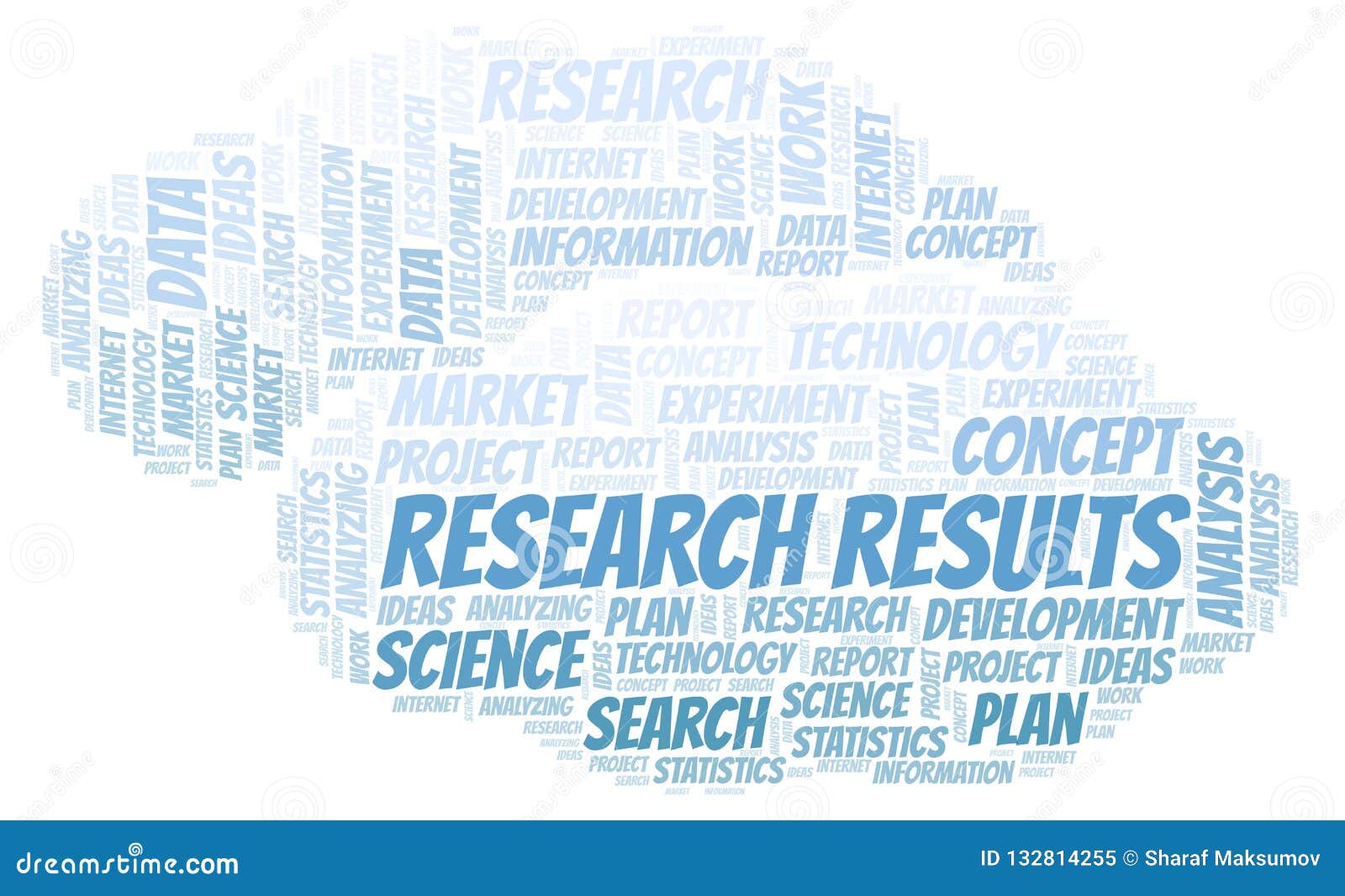 Research Results Word Cloud Stock Illustration - Illustration of word ...