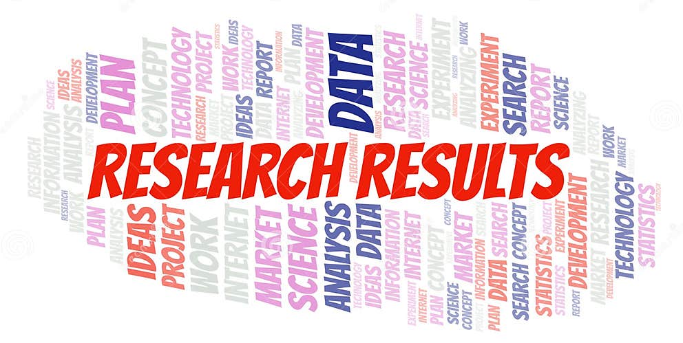 Research Results Word Cloud. Stock Illustration - Illustration of text ...