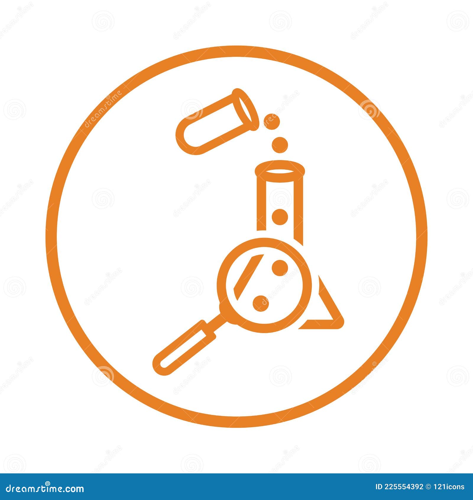 Research, Science, Laboratory Icon. Orange Color Vector EPS Stock ...