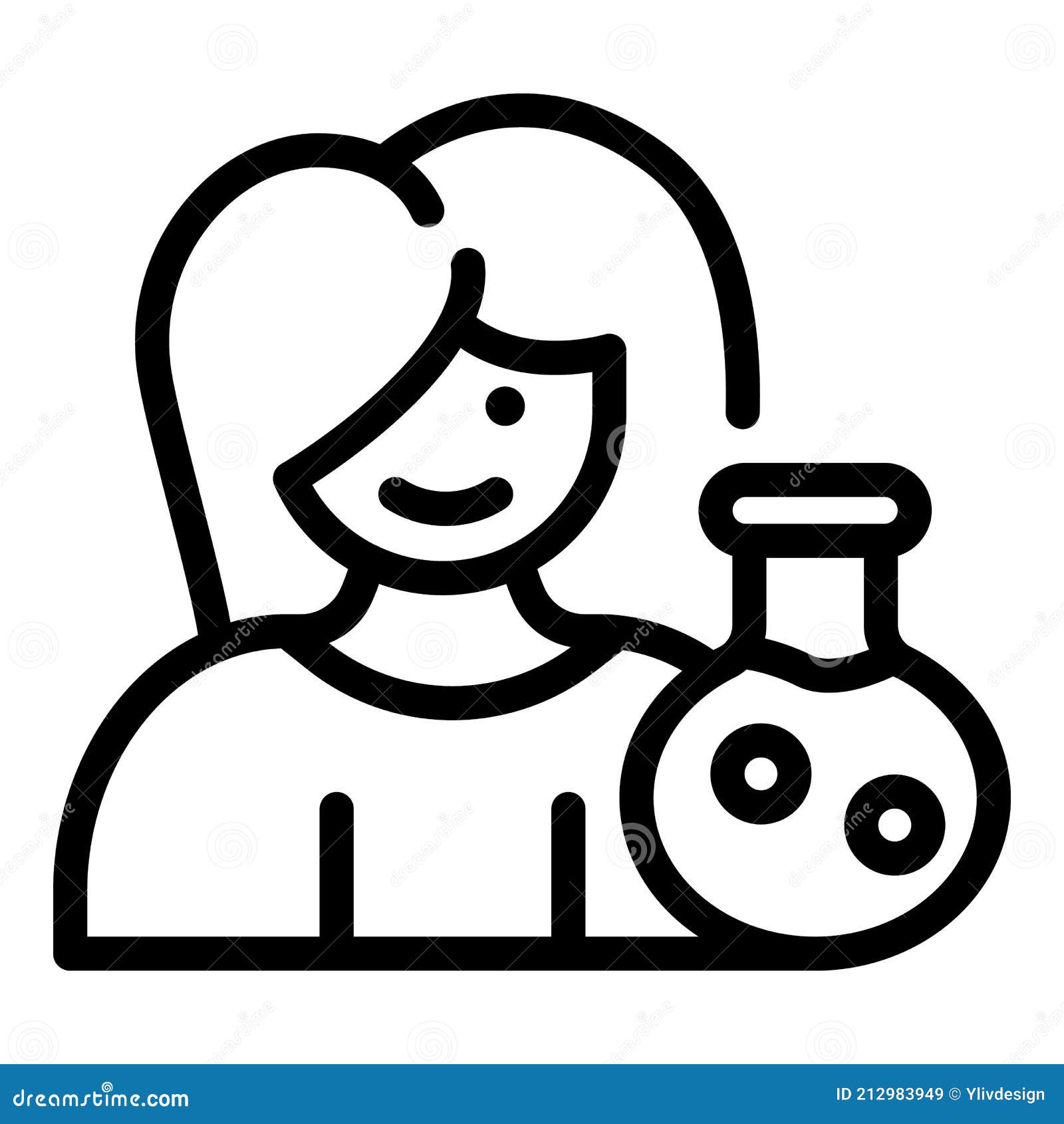 Research Scientist Icon, Outline Style Stock Vector - Illustration of ...