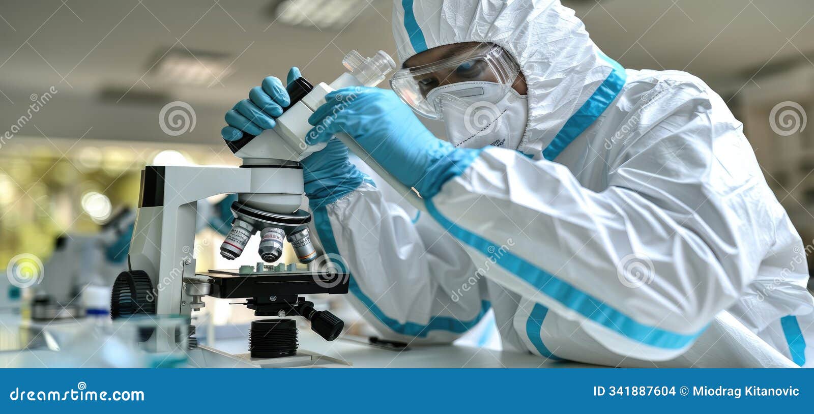 Research Scientists Conduct Experiments in a Laboratory Focused on ...