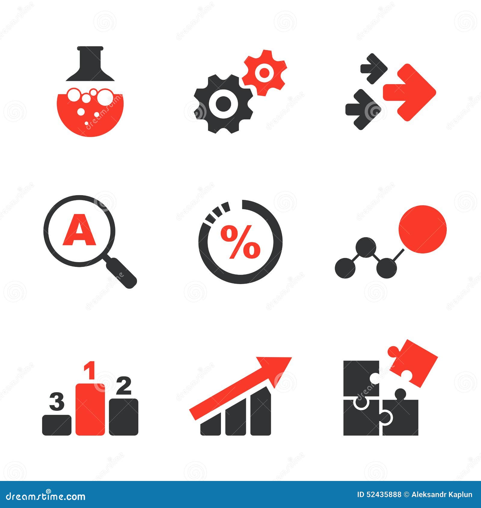 Research Simple Vector Icon Set Stock Vector - Illustration of ...
