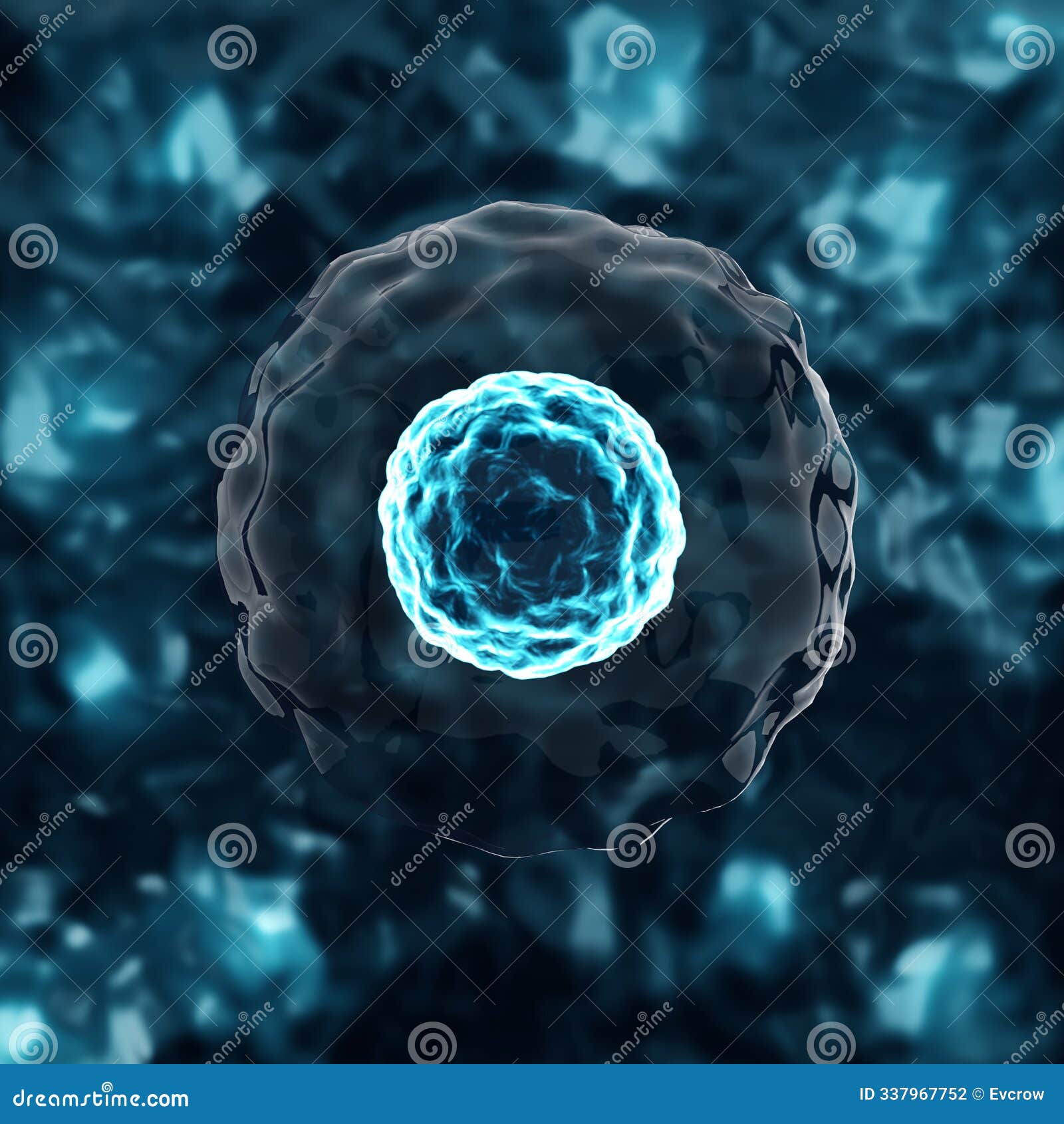 Research of Stem Cells. Stem Cells Under a Microscope Stock ...