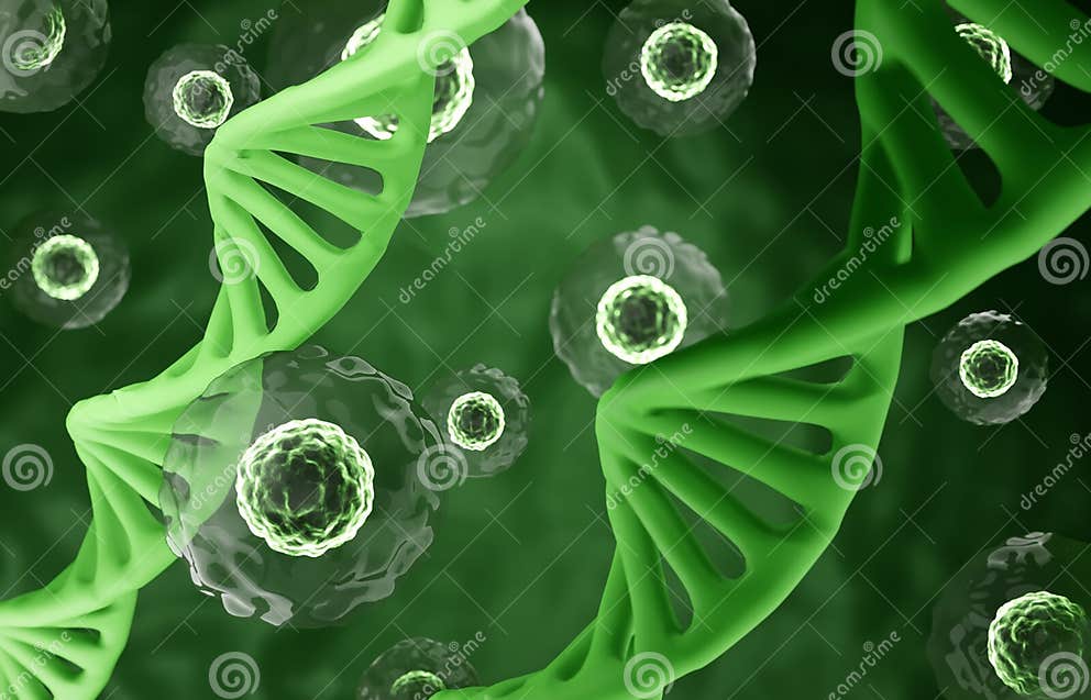 Research of Stem Cells. Stem Cells Under a Microscope. Cellular Therapy ...