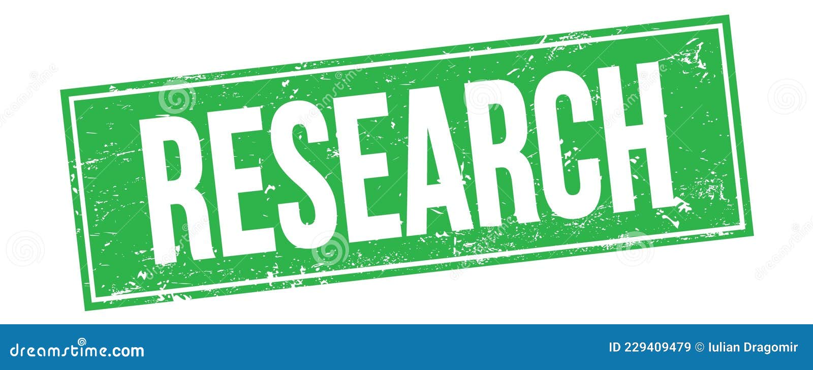 RESEARCH Text on Green Grungy Rectangle Stamp Stock Illustration ...