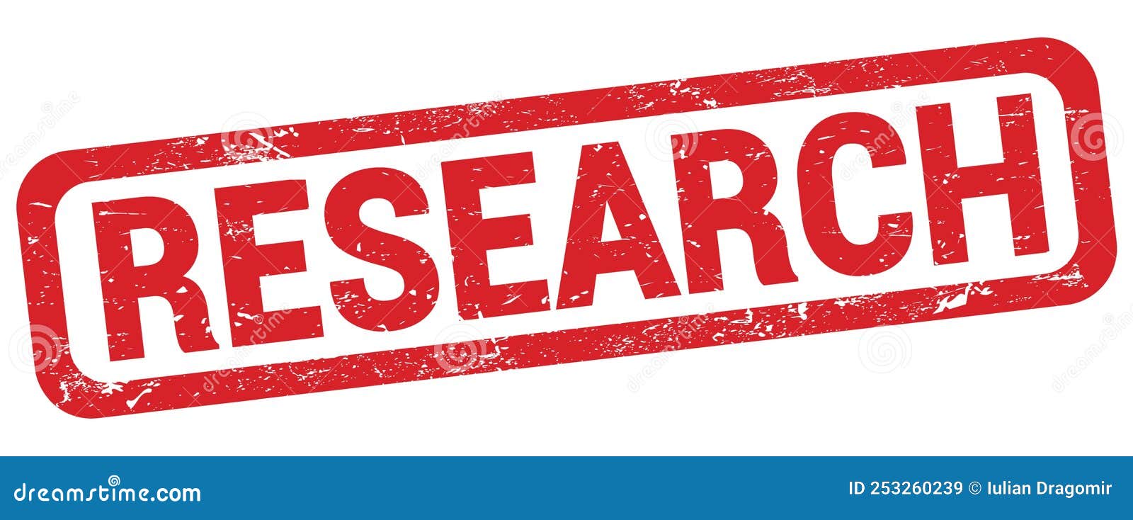 RESEARCH Text Written on Red Rectangle Stamp Stock Illustration ...
